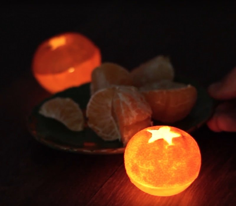 Decoración de mandarina